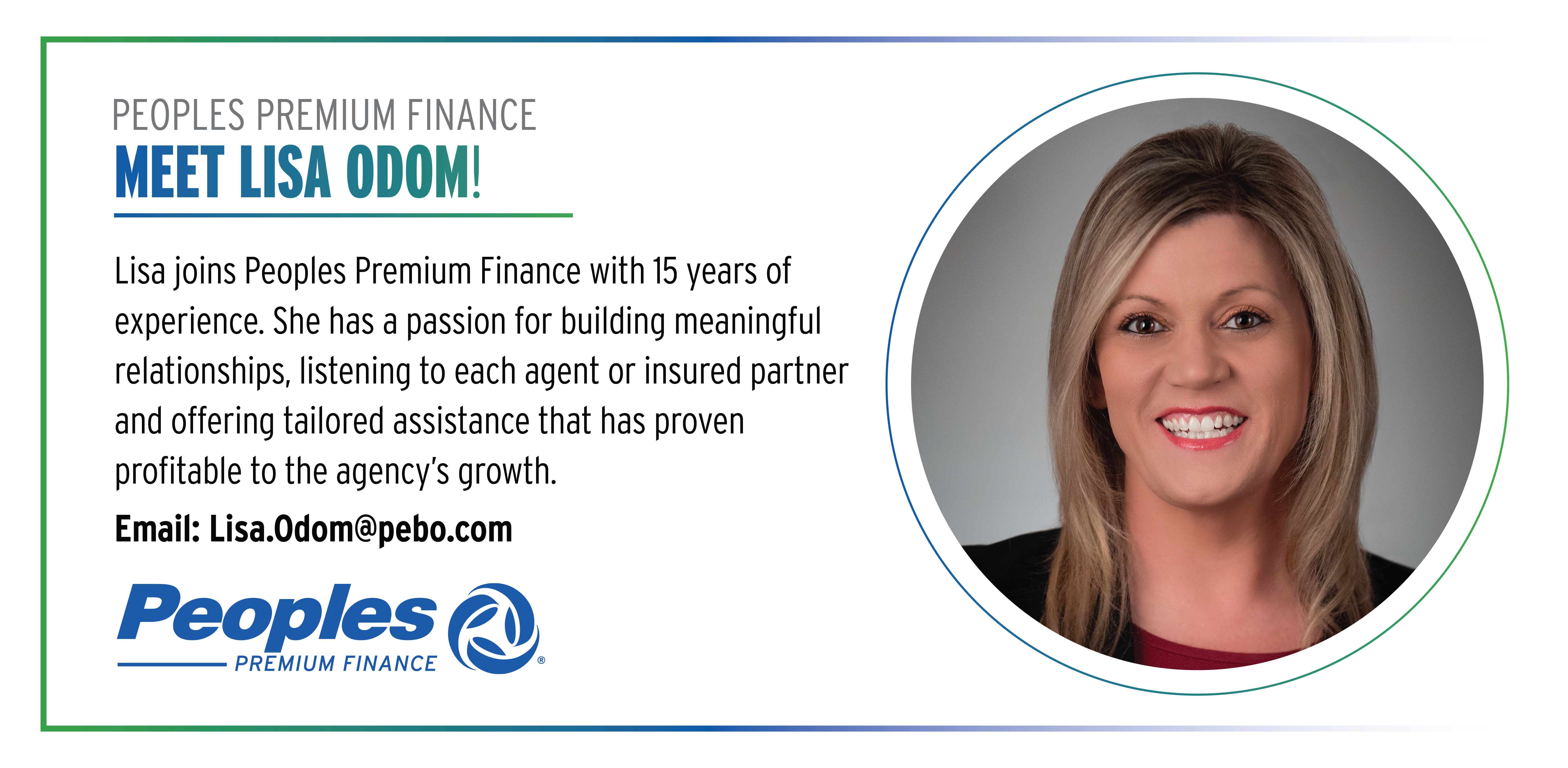 Meet Lisa Odom – Peoples Premium Finance